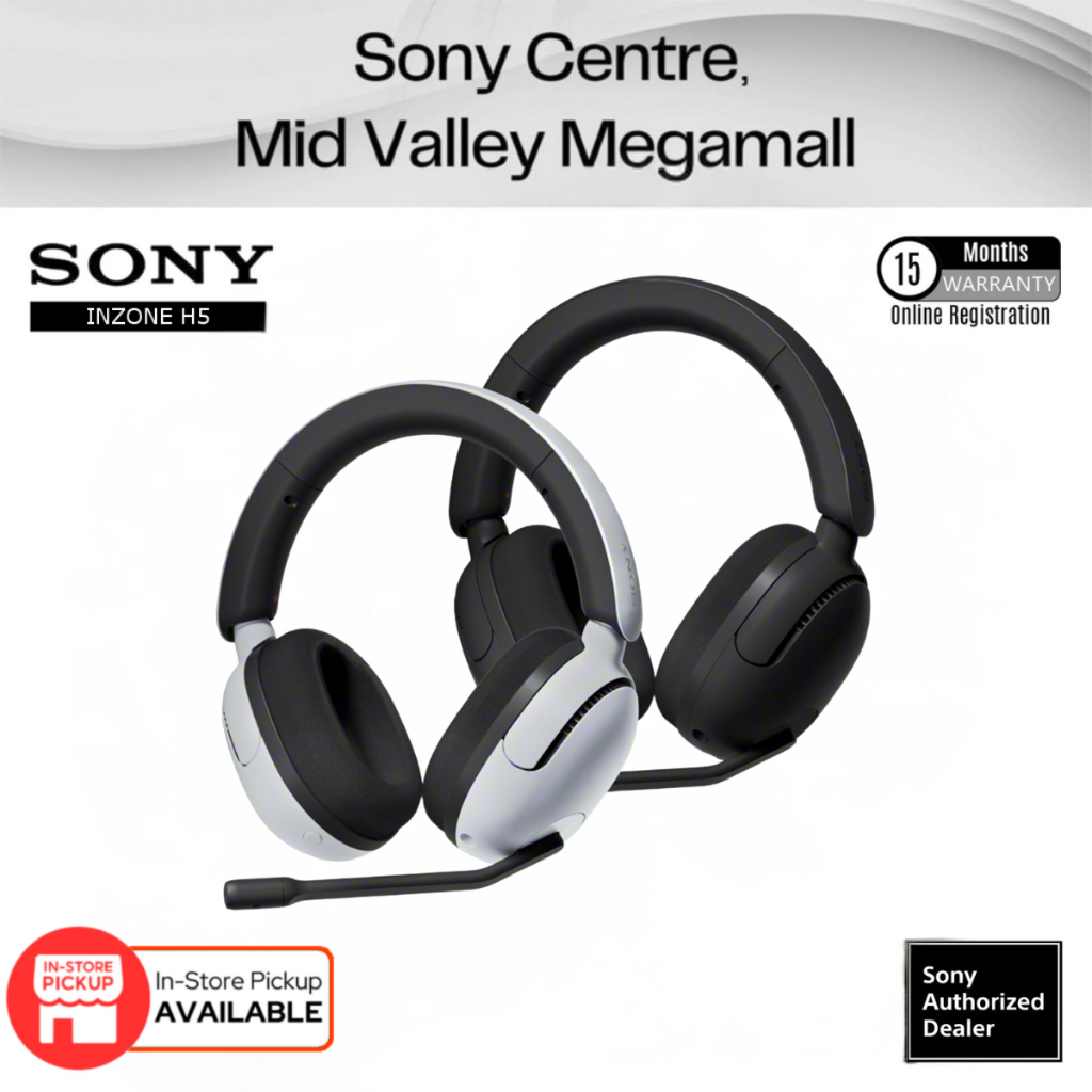 Sony INZONE H5 WH-G500 Wireless Gaming Headset | 360 Spatial Sound ...