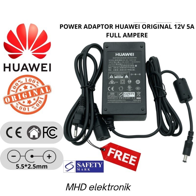 Huawei 12V 5A DC Power Adapter with Safety Mark Power Switching Adaptor ...