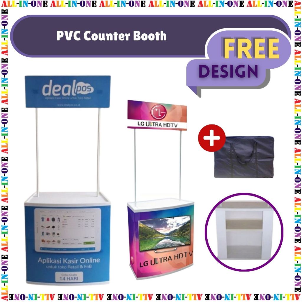 PVC Counter Booth / Promotion Counter Booth + Printing (FREE Design ...
