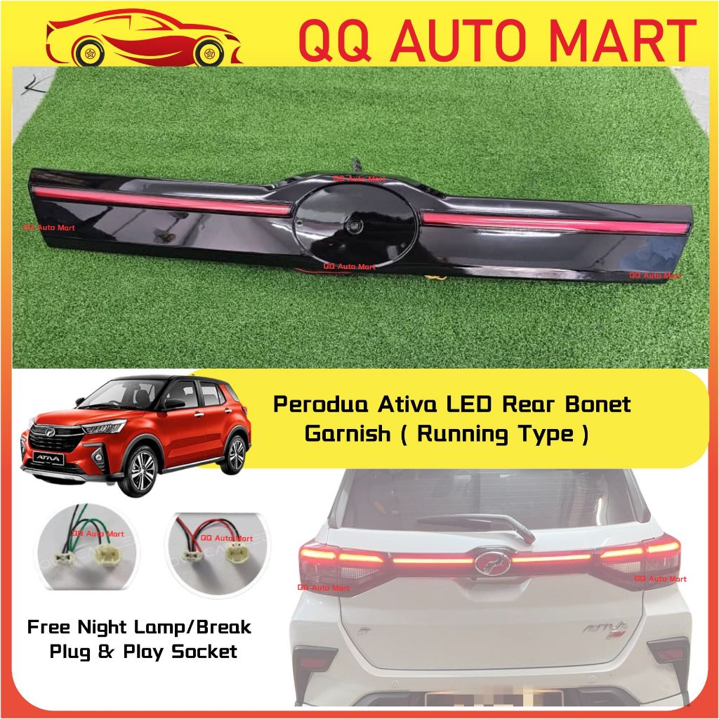 Perodua Ativa Led Garnish Rear Bonet Garnish Rear Trunk Led WIth Led ...