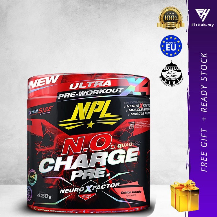 NPL N.O Charge Pre Workout (420g) Electrolyte Muscle Pump Energy Halal ...