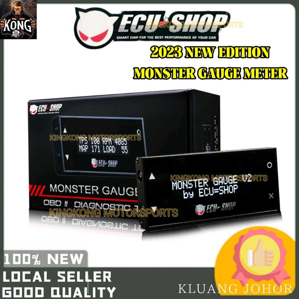 ECU SHOP MONSTER GAUGE METER OBD2 PNP DIAGNOSTIC TOOL SMART SCAN ...