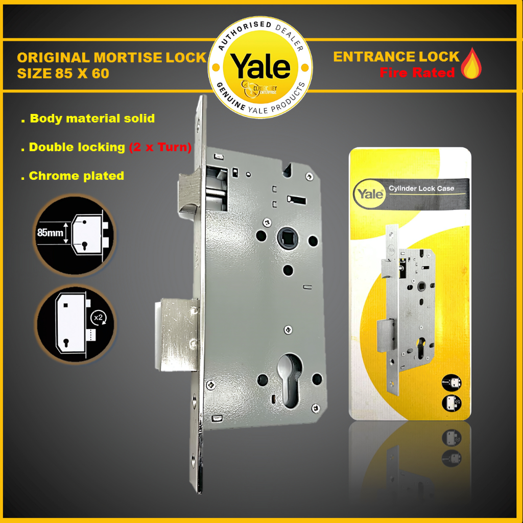 Yale Mortise Lock 60mm x 85mm Model YEM 6085 US15 Fire Rated Upgraded ...