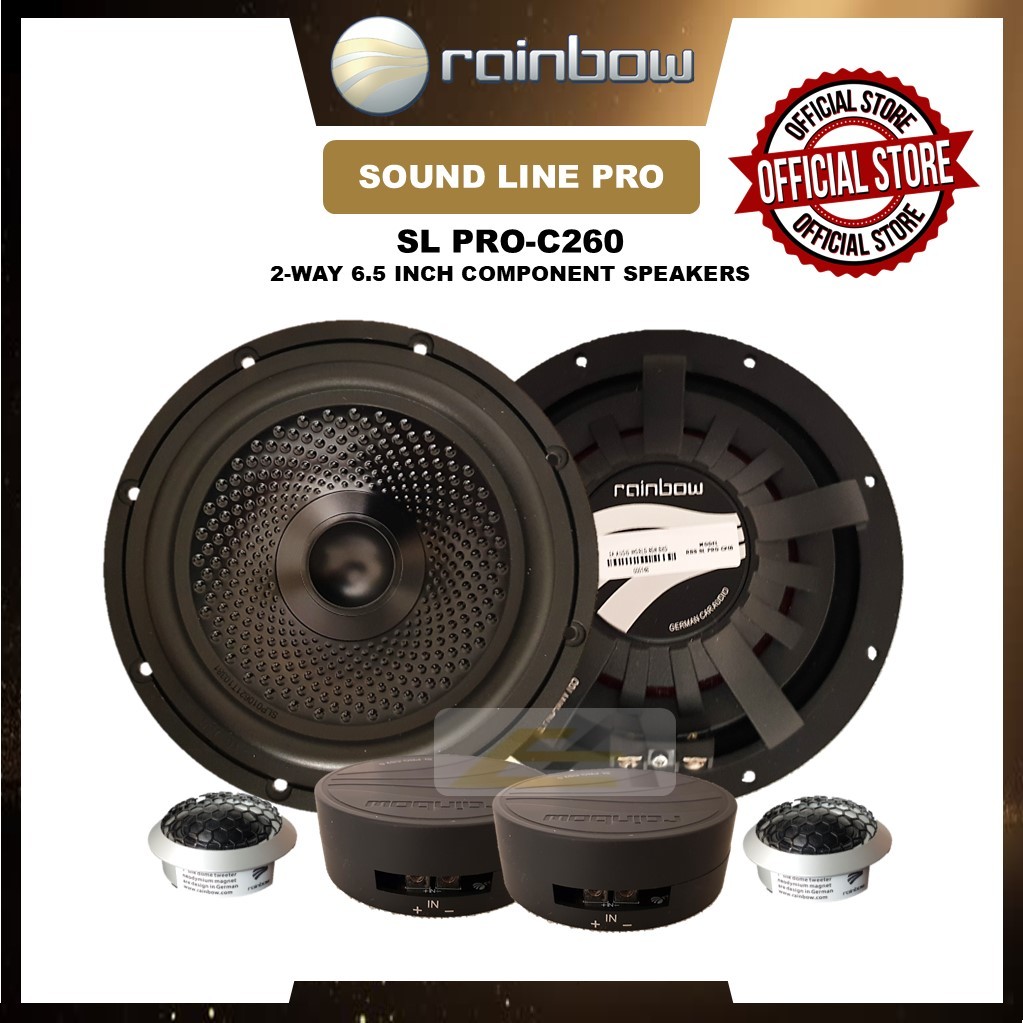 Rainbow Audio | Car Audio 6.5 Inch 2-Way Component Speakers | Sound ...