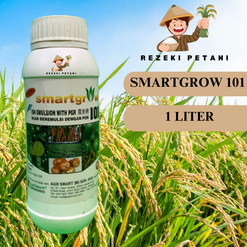 [ORIGINAL] 1L SmartGrow 101 AGR SMART Baja Ikan Foliar-Siraman ORGANIK Fertilizer HUMICACID ...