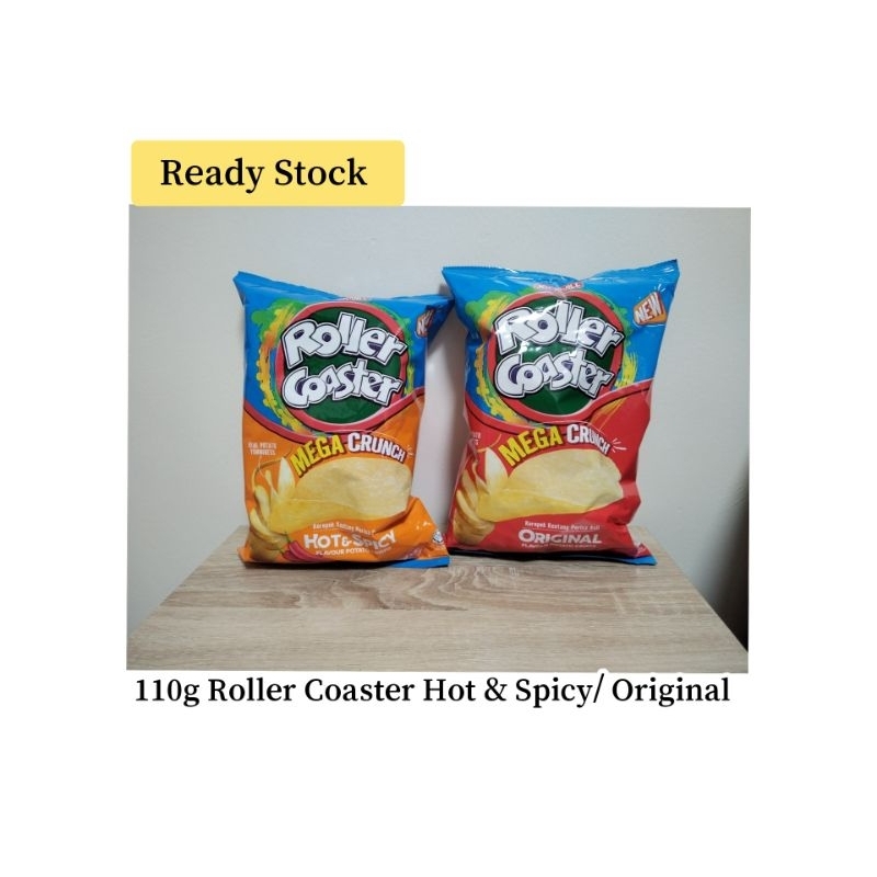 [Ready Stock] 110g Roller Coaster Potato Crisps Original / Hot & Spicy ...