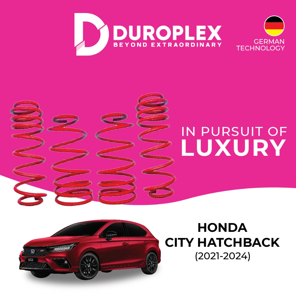 DUROPLEX Full Set Heavy Duty Lowered Sport Spring Honda City Hatchback ...