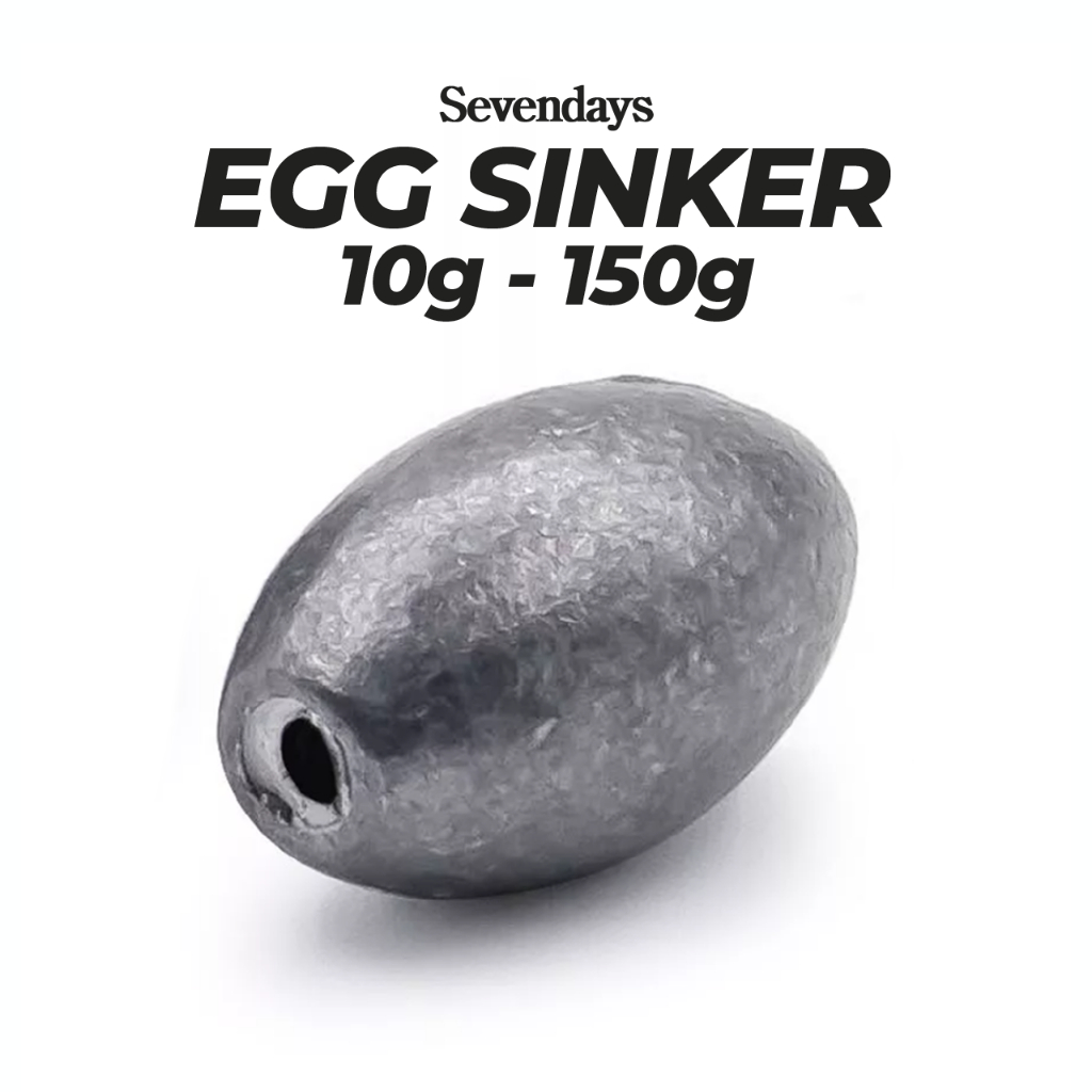3-5pcs Egg Sinker 10g - 150g Batu Ladung Timah Olive Weighted Lead ...