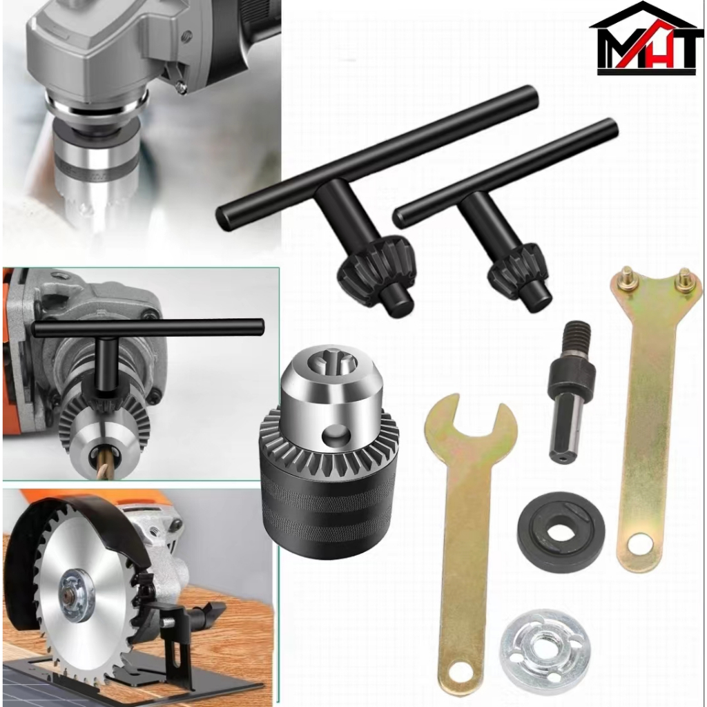 M10 Drill Chuck / Drill Chuck Adaptor & Key/ Cutting Base for Angle ...