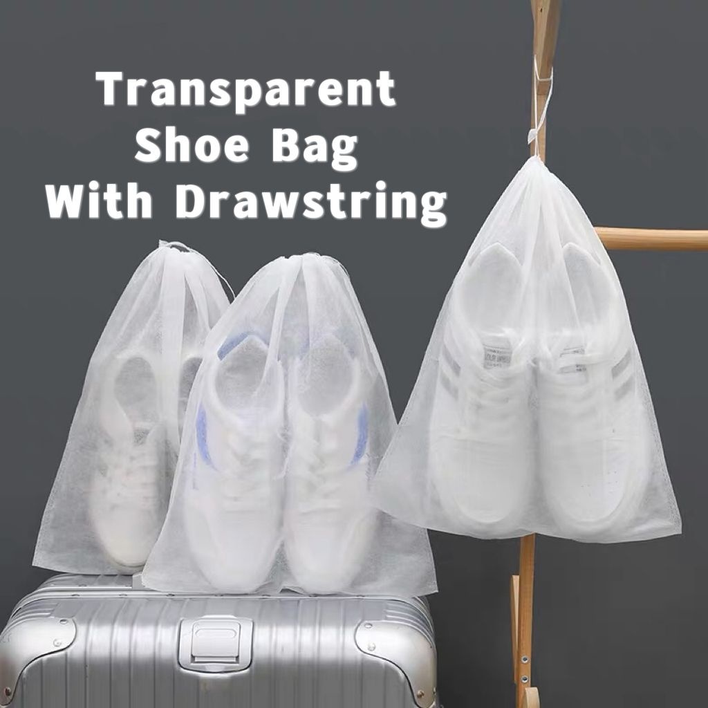 Non Woven Large Drawstring Bag Waterproof Shoes Storage Bag Travel ...