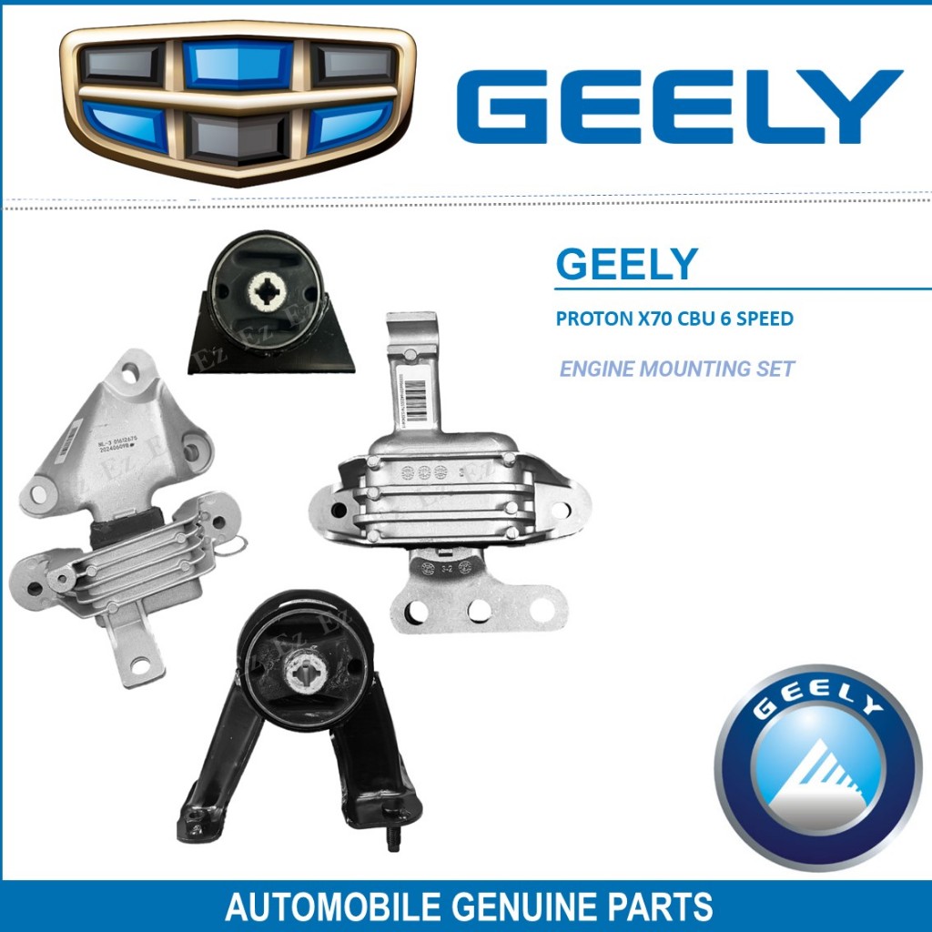 [4 IN 1] - 100% GEELY ENGINE MOUNTING SET FOR PROTON X70 CBU 6 SPEED ...