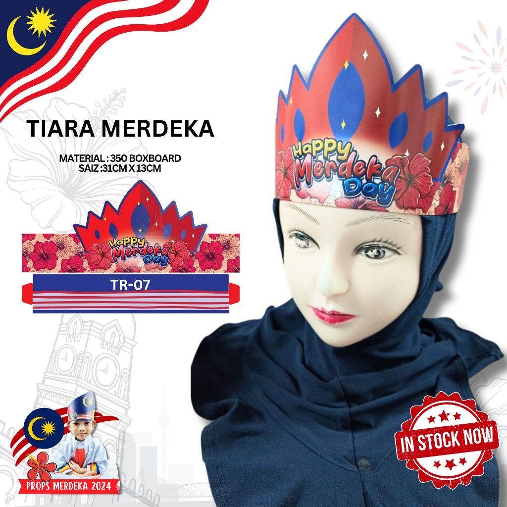 Tanjak Merdeka 2024 Tiara Murah Props Patriotik Malaysia Aksesori Kanak ...