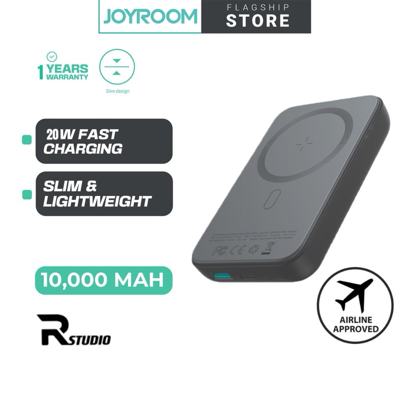 JOYROOM JR-W020 20W Mini magnetic wireless power bank 10000mAh | Shopee ...
