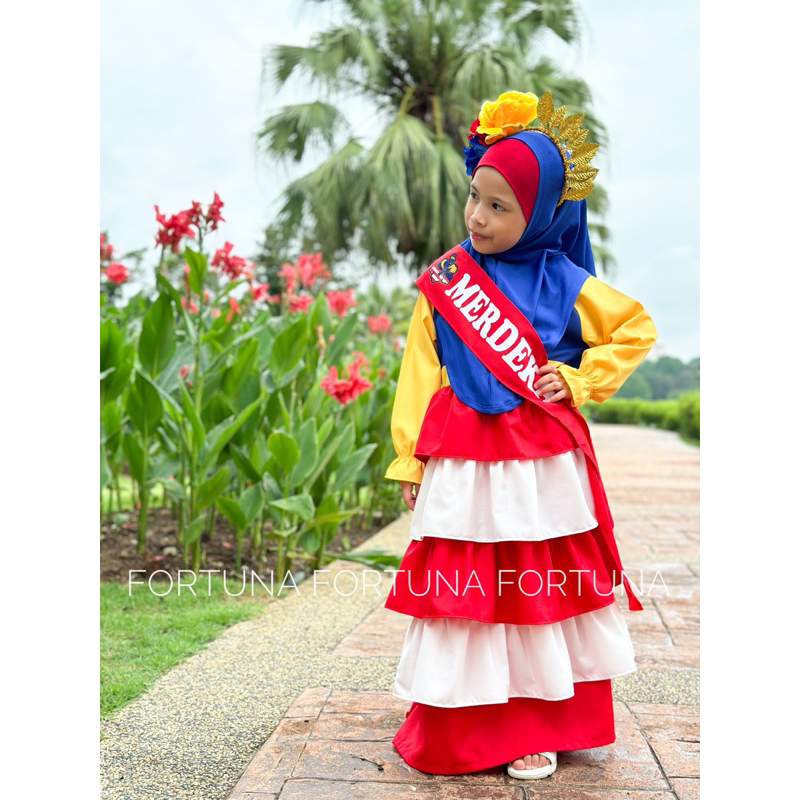 Dress Merdeka Kembang Mawar | Shopee Malaysia