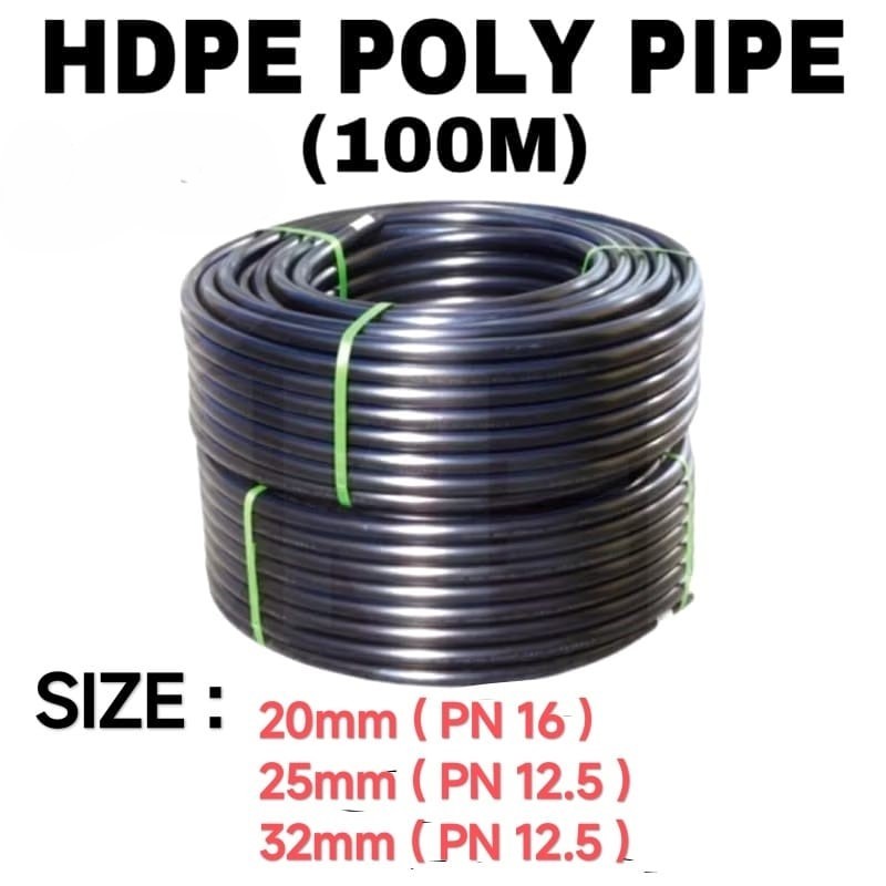 HDPE Poly Pipe 20mm 25mm 32mm PP Polyethylene Black Polypipe Hose SIRIM ...