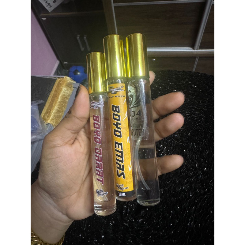 R AJA PERFUME GRED PREMIUM TIGA BOYO ( DARAT + PUTEH + EMAS ) 10ML ...