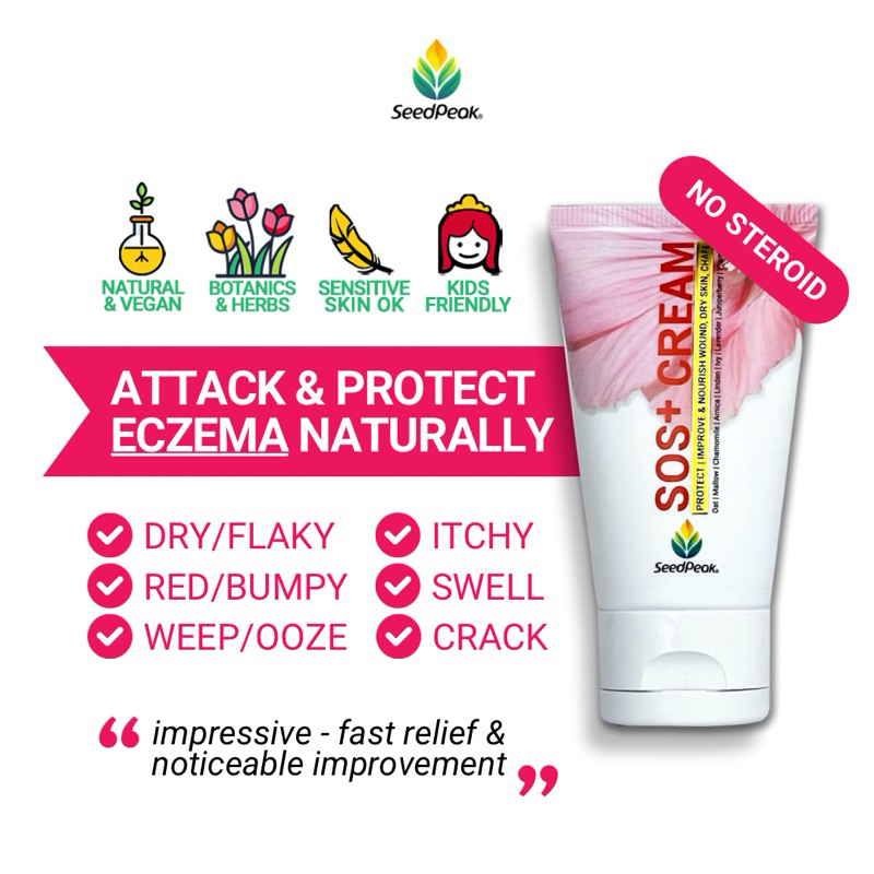 SeedPeak SOS Cream | Eczema Cream Itchy Skin Antifungal Cream Krim Ubat ...