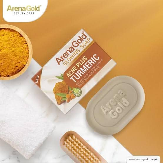 💯% Original, ARENA GOLD GLOWING ACNE PLUS TURMERIC SOAP 100g From ...