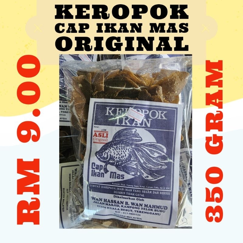 [350GRAM] Keropok Cap Ikan Mas Original (Wan Hassan b. Wan Mahmud ...