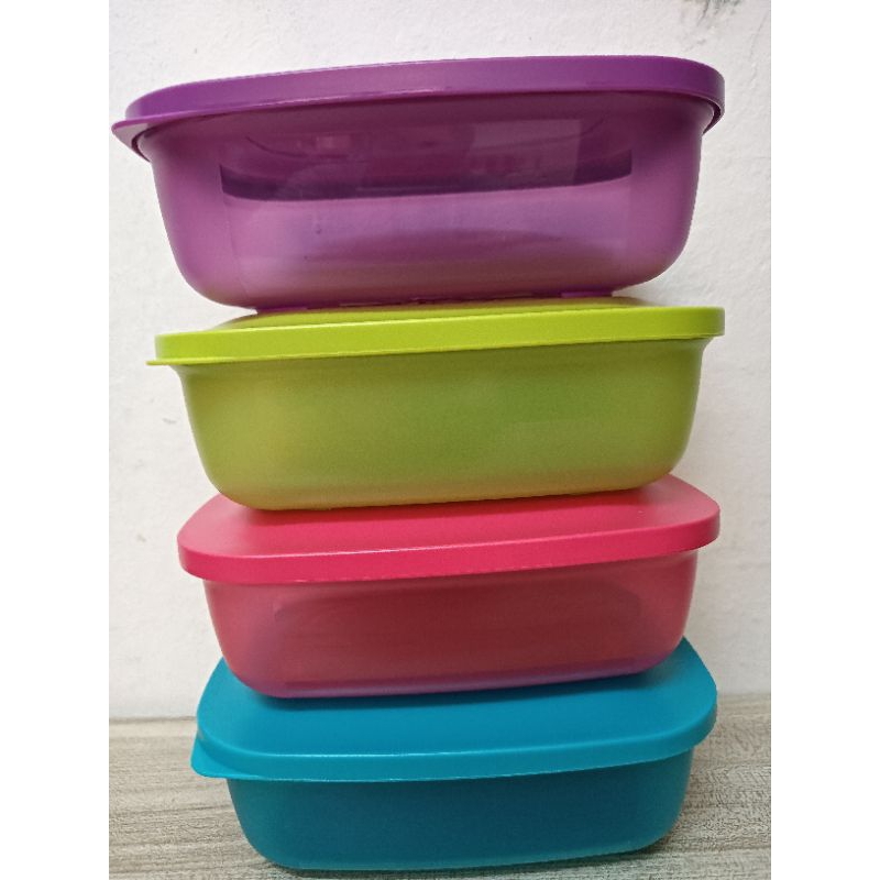 Tupperware smart rectangular saver 500ml (4pcs) | Shopee Malaysia