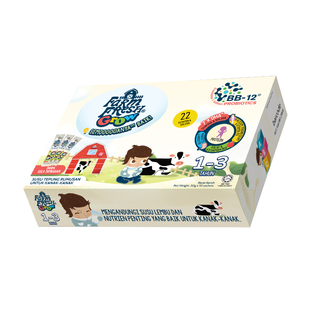 Farm Fresh Grow Powder 1-3 Years Old 30g x 10 sachet | Shopee Malaysia