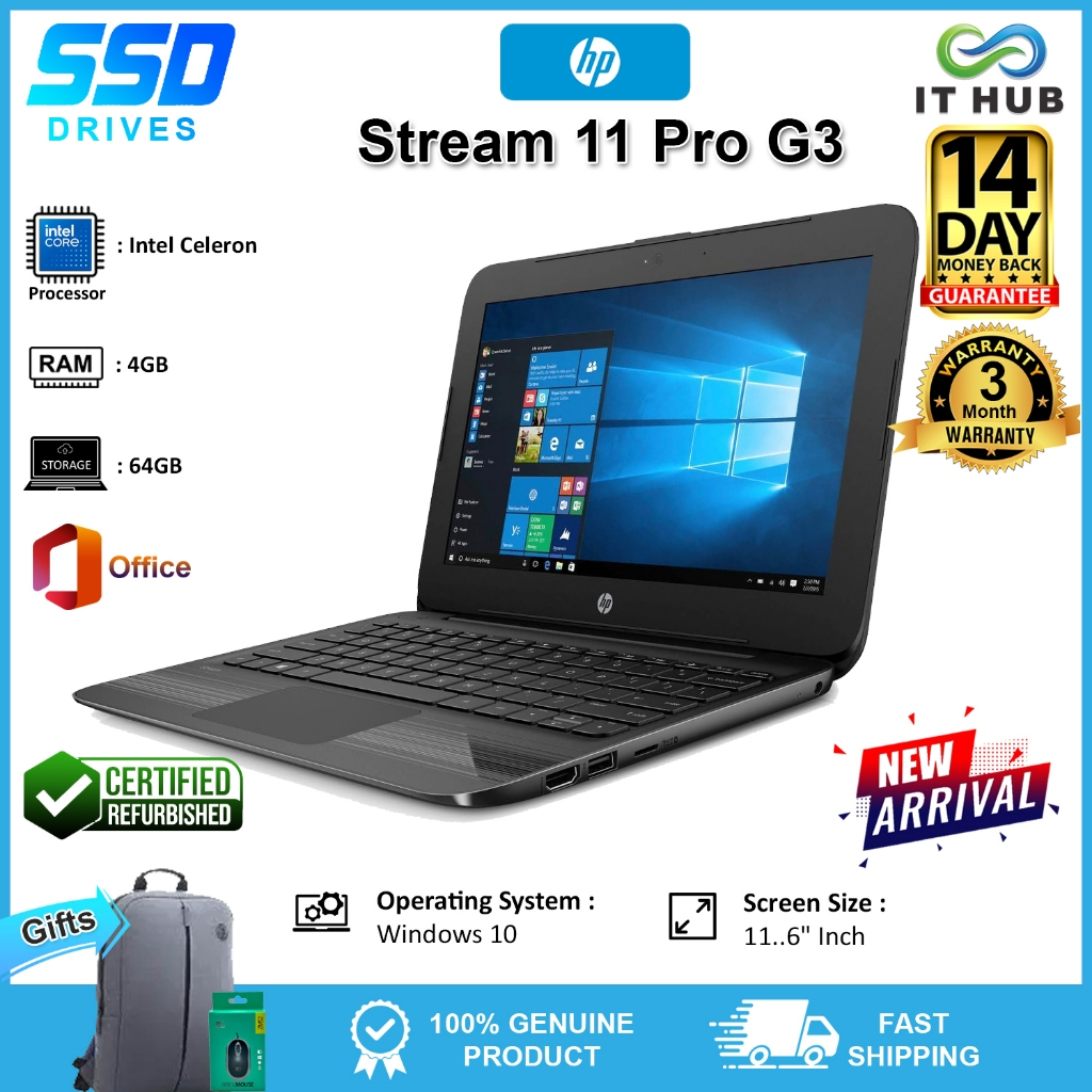 HP Stream 11 Pro G3/G4/G5-Plug&Play-Windows10-Full HD Graphics-HD ...