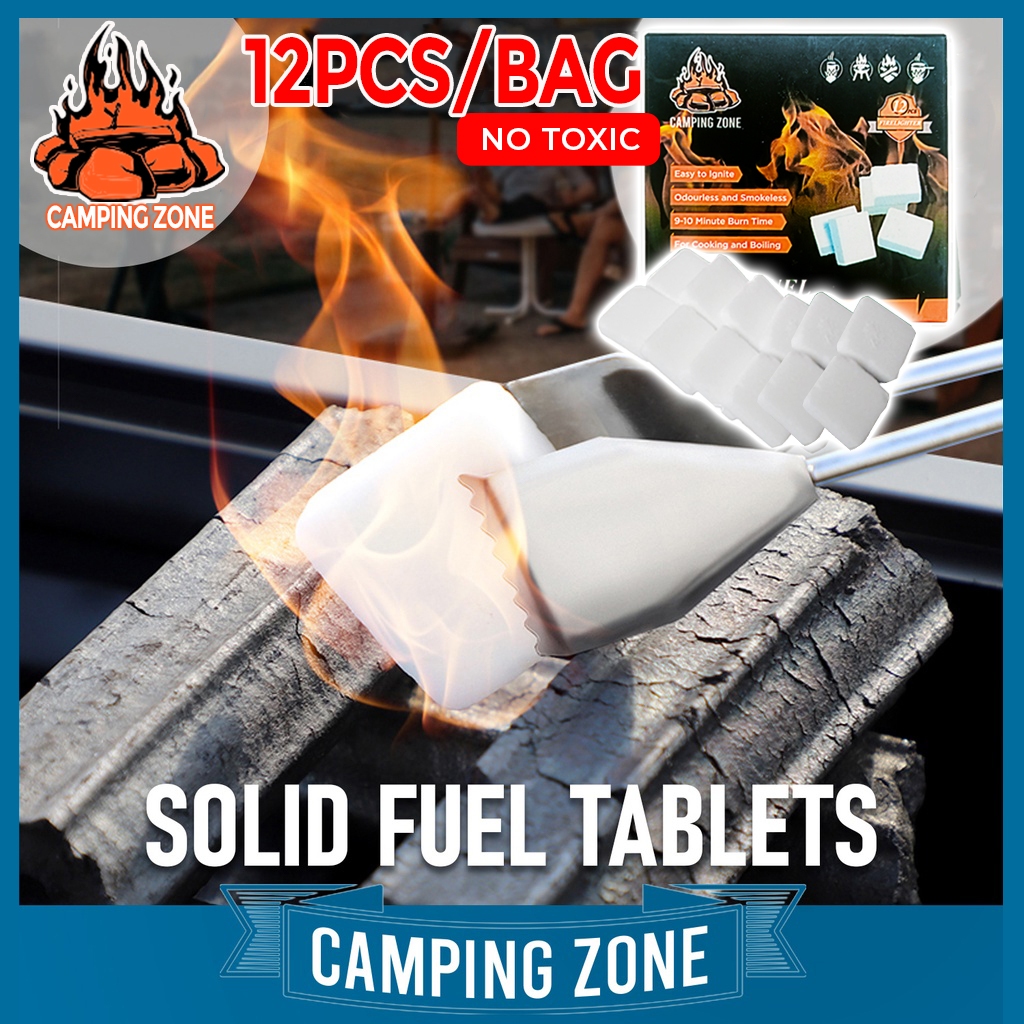 12Pcs Bag Solid Fuel Tablets Lilin Askar Hexamine Solid Fuel Tablets ...