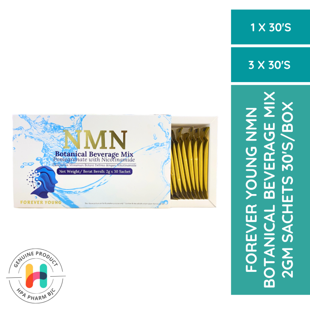"FOREVER YOUNG NMN BOTANICAL BEVERAGE MIX 2GM SACHETS 30'S/BOX ...
