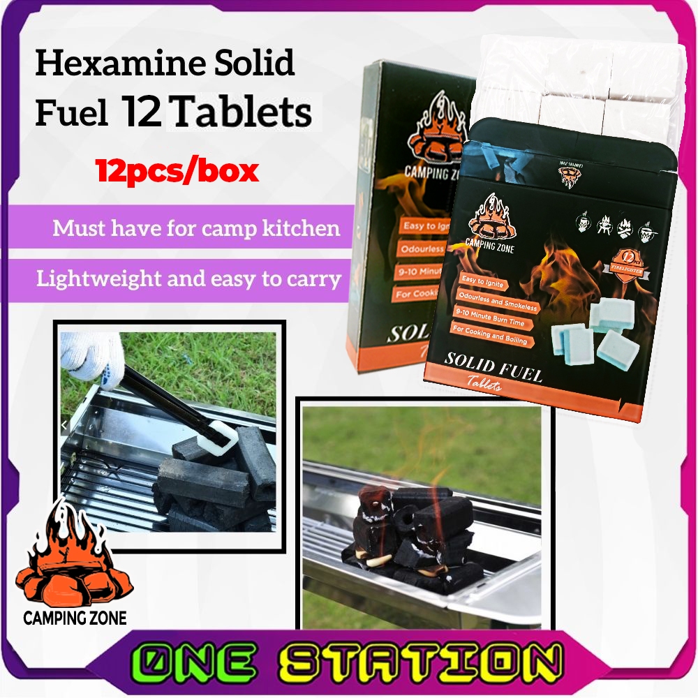 Hexamine Solid Fuel 12 Tablets Lilin Askar Fire Starter Stove Camping ...