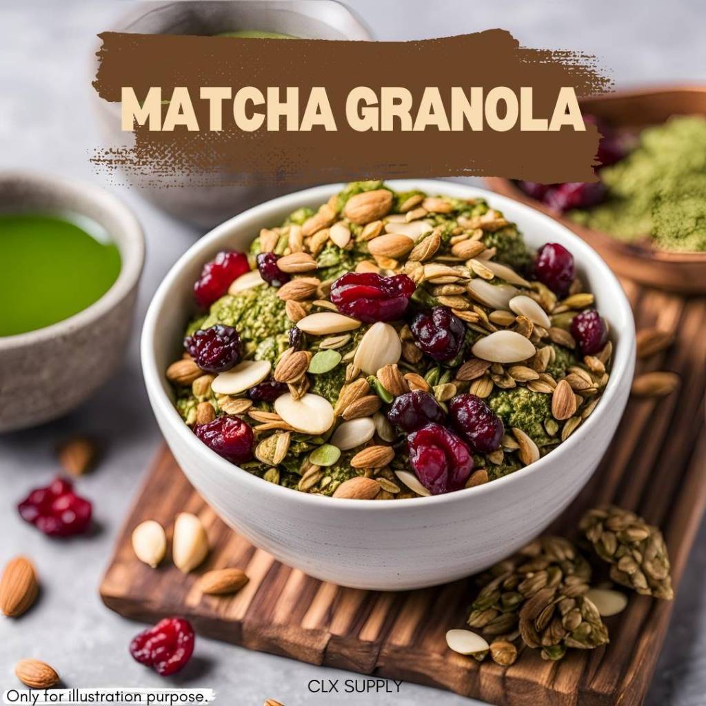CLX Matcha Cranberry Granola Homemade Granola Rolled Oat Cereal with ...