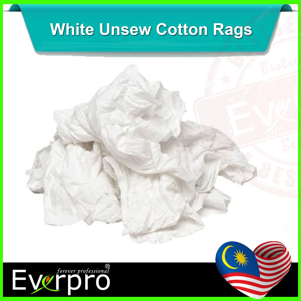 White Cotton Rags Cotton Cloth Cotton Unsew / Loose Cotton White / Kain ...