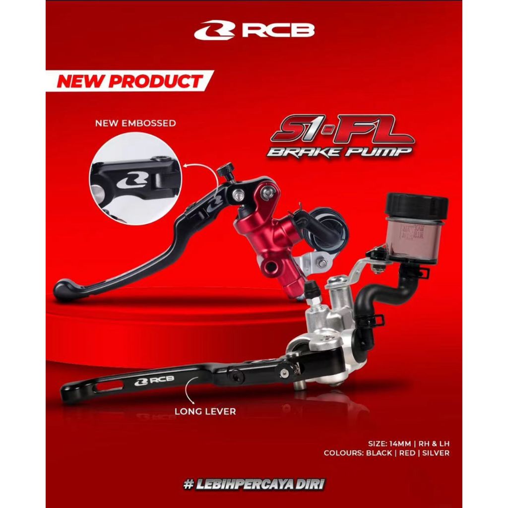 RCB FORGED MASTER PUMP ORIGINAL S1 / FL - 14MM & 17MM (KIRI / KANAN) LEFT / RIGHT HAND MASTER ...