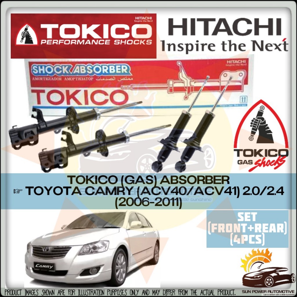 TOKICO TKC Toyota Camry ACV40 ACV41 2.0 2.4 (2006-2011) Gas Shock Strut ...