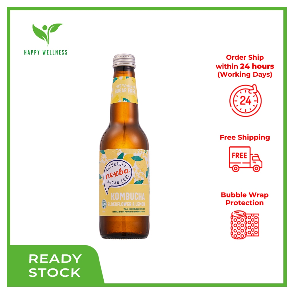 Nexba Elderflower & Lemon Kombucha 330ml (Exp:2/2025) | Shopee Malaysia