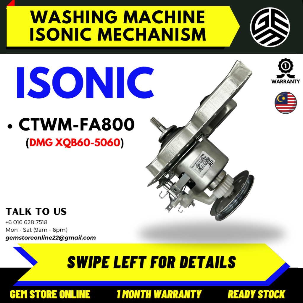 CTWM-FA800 ISONIC Washing Machine Mechanism / Gearbox Mesin Basuh ...