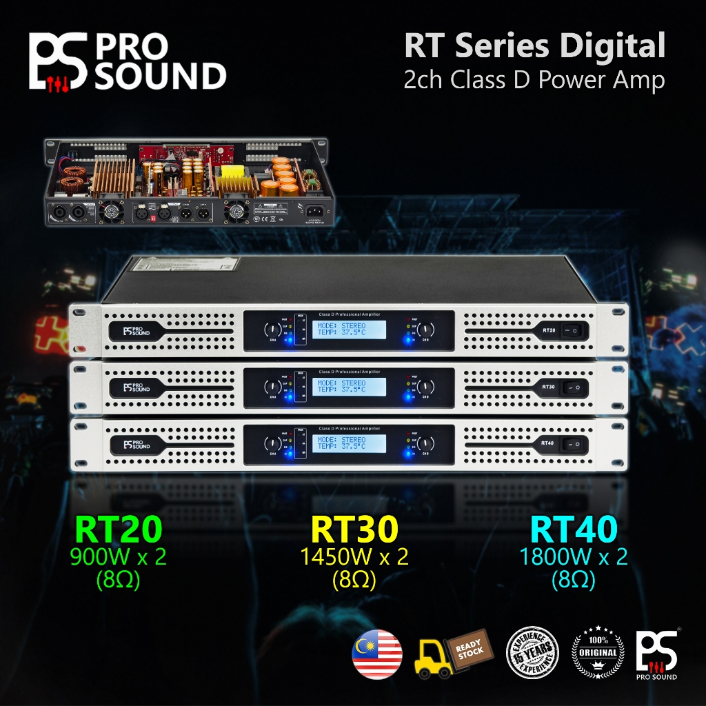 (Ready Stock) PS Pro Sound RT Series 2 Channel Digital Power Amplifier ...
