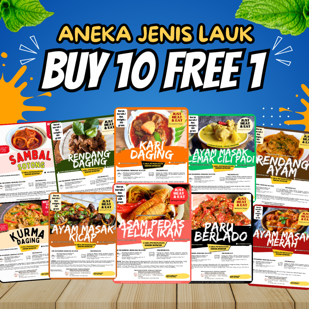 Chef Zam LAUK READY TO EAT Instant food travel pack UMRAH HAJI | Shopee ...