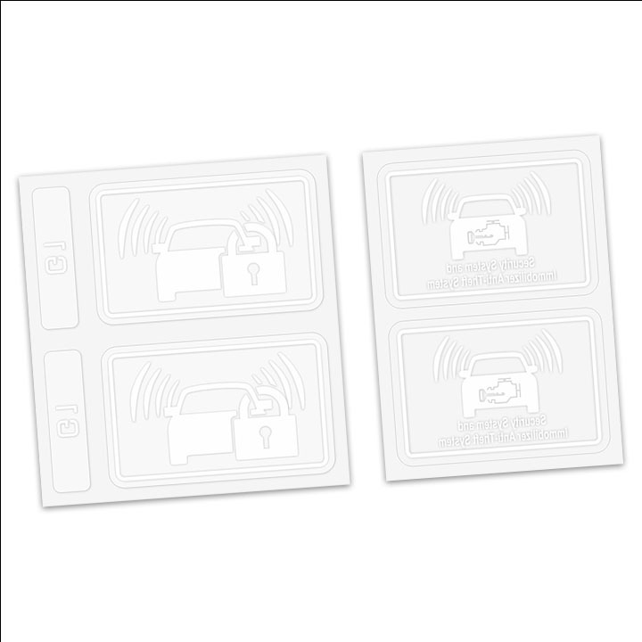 Printed Transparent Car Sticker Vinyl Security System And Immobilizer ...