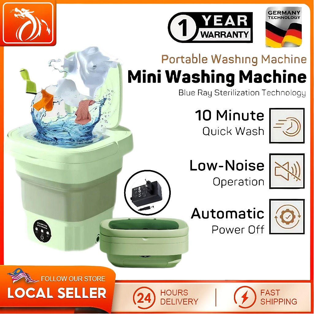 Mini Washing Machine 2 In1 Wash Dryer Folding Mesin Basuh Portable ...