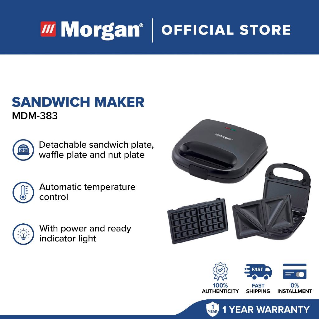 Morgan Non-Stick Sandwich Maker/Breakfast Maker/Pembakar Roti/Toaster ...