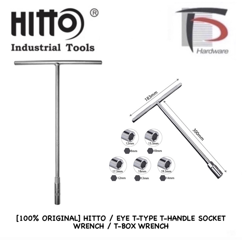 [100% ORIGINAL] HITTO / EYE T-TYPE T-HANDLE SOCKET WRENCH / T-BOX ...