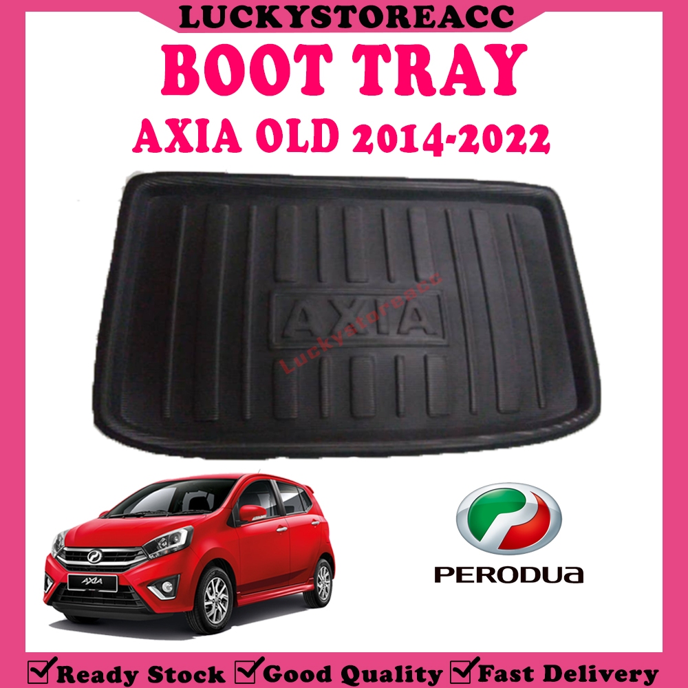 Perodua Axia Lama Rahmah Custom Fit Car Rear Boot Tray Luggage Cargo ...