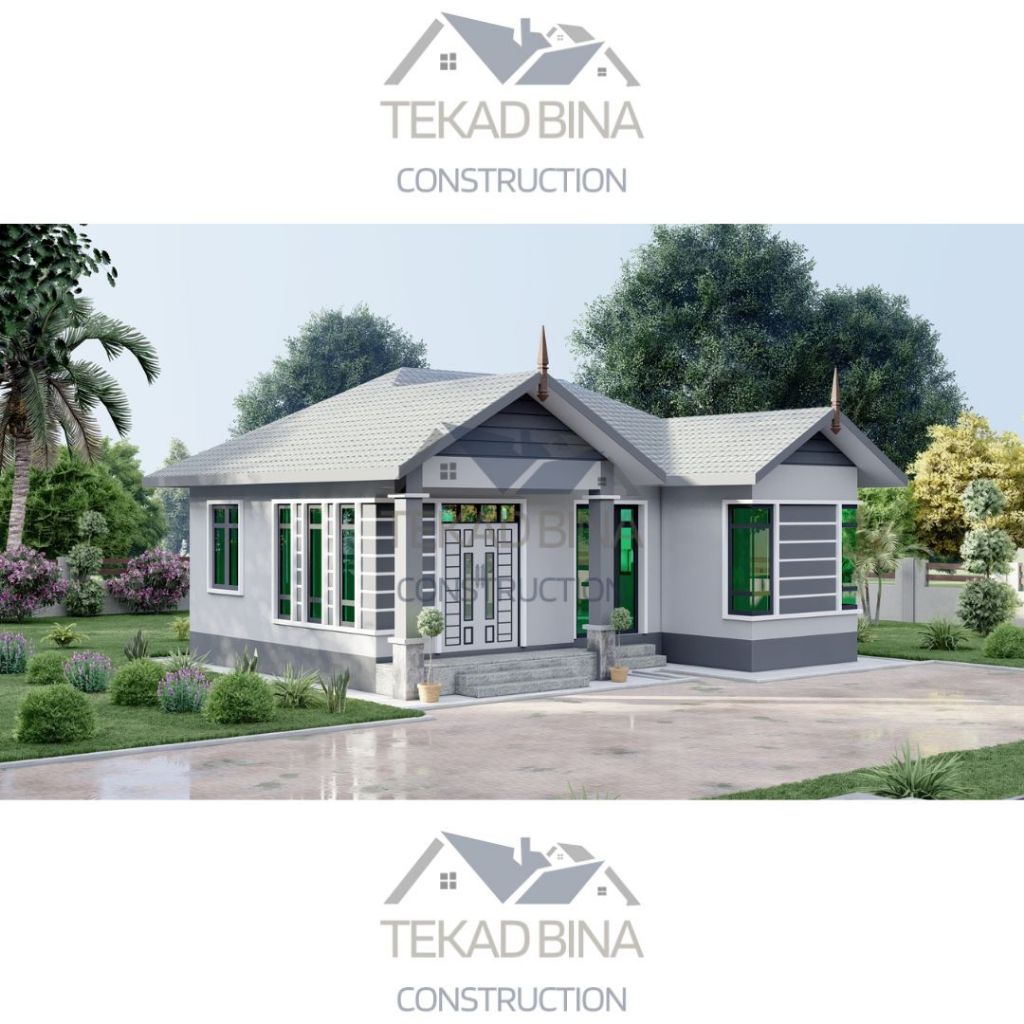 Pelan Rumah 800kps | 3 Bilik 2 Bilik Air | Pelan Rumah 1 tingkat ...