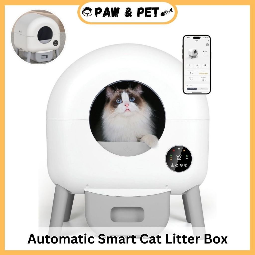 Luna Automatic Smart Cat Litter Box With Mobile Apps Control Self ...