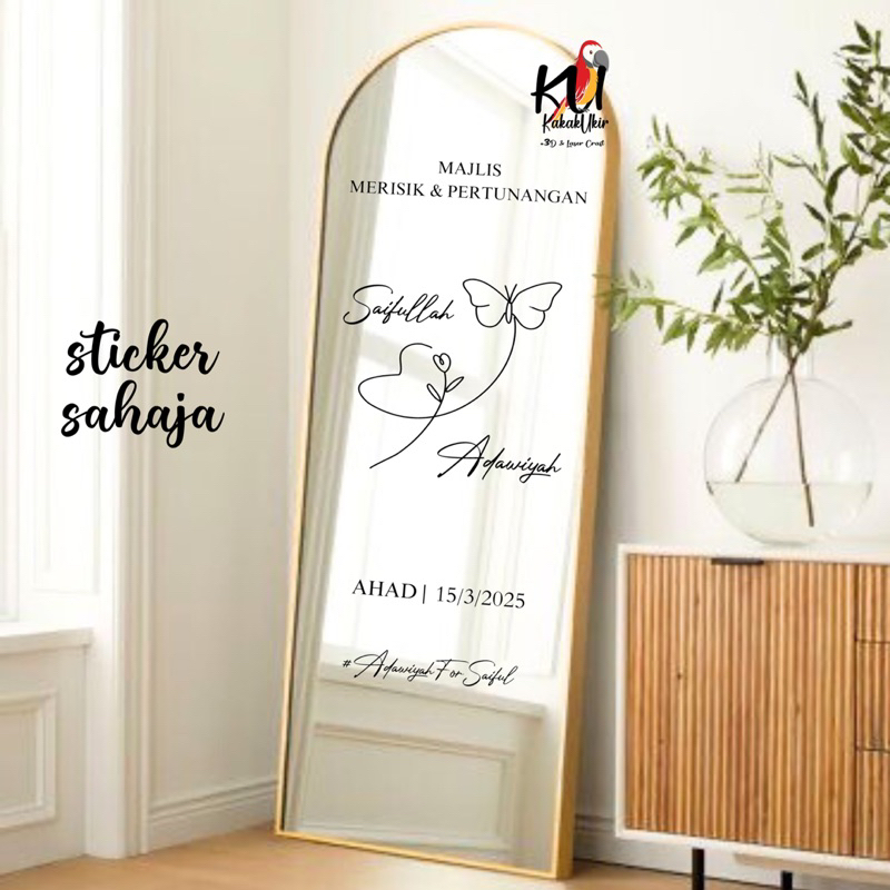 STICKER SAHAJA / Sticker welcome board tunang kahwin / Sticker for ...