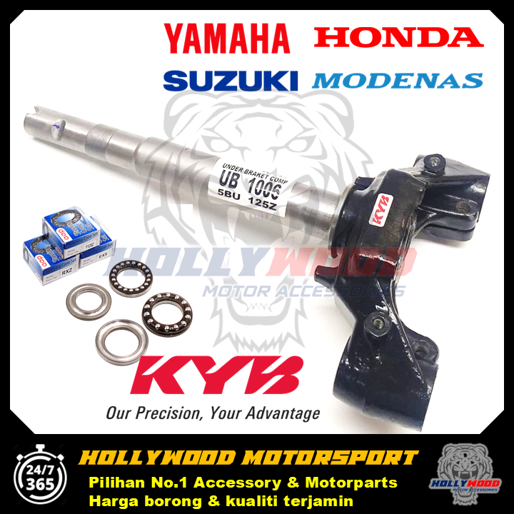 KYB T FORK STEERING STEM LC135 Y15 Y16 LAGENDA RXZ FZ50i EX5 RS150 RSX WAVE VARIO KRISS DINAMIK ...