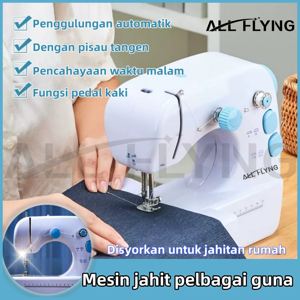 【ALL FLYING】Mesin Jahit Mini 309 Electric Sewing Machine Kelajuan Boleh ...