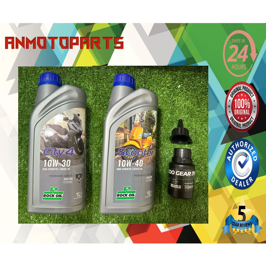 ROCK OIL Scooter semi-synthetic Scooter 4T Engine Oil (HUSKY, NVX, NMax ...