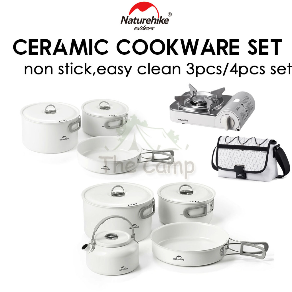 Naturehike Ceramic Cookware Set Non Stick Coating Cooking Set Pot Set ...