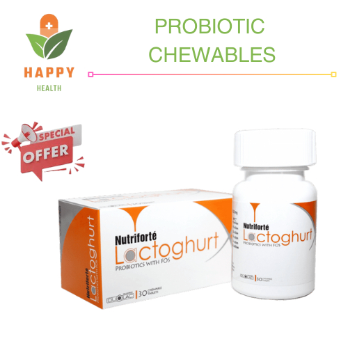 Nutriforte Lactoghurt Probiotics With FOS Chewable Tablet ( 30'S | 60'S ...